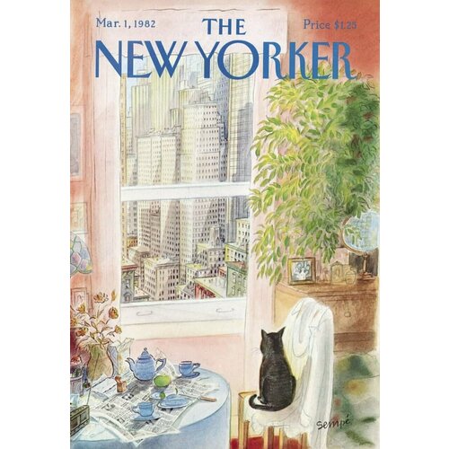 Плакат, постер на бумаге The New Yorker (Mar. 1, 1982). Размер 42 х 60 см