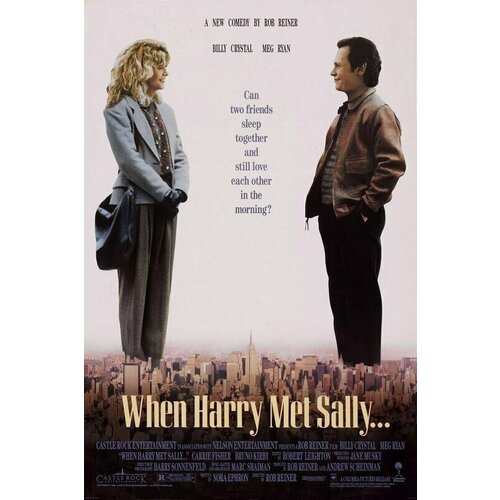 Плакат, постер на холсте Когда Гарри встретил Салли (When Harry Met Sally.), Роб Райнер. Размер 60 х 84 см