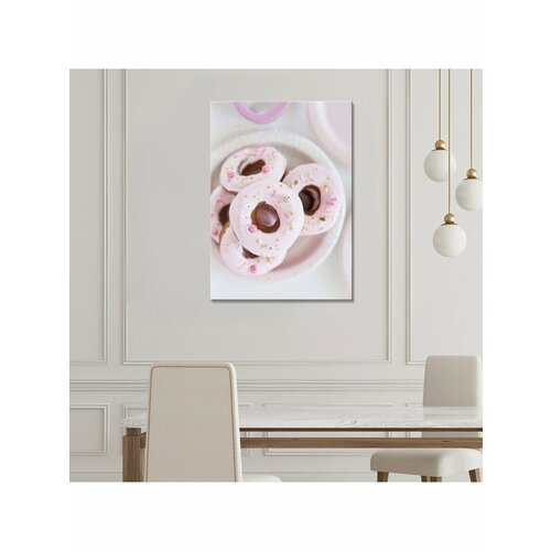 Картина на холсте с подрамником Светлые нежные пончики 40х60