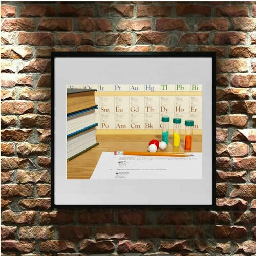 Постер "Рабочий стол химика" Cool Eshe из коллекции "Интерьеры на любой вкус", плакат А4 (29,7 х 21 см)