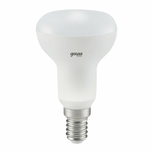 Лампа светодиодная Gauss R50 E14 170-240 В 7.5 Вт гриб матовая 750 лм, нейтральный белый свет