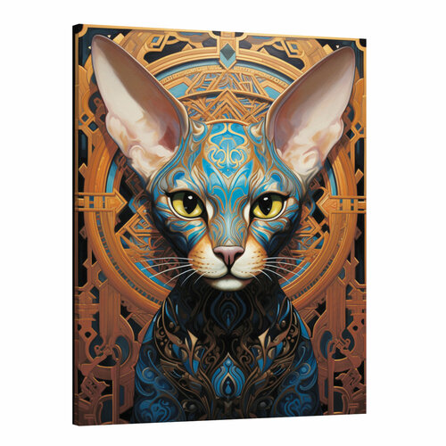 Интерьерная картина 50х70 "Сфинкс-кошка: таинственная грация"