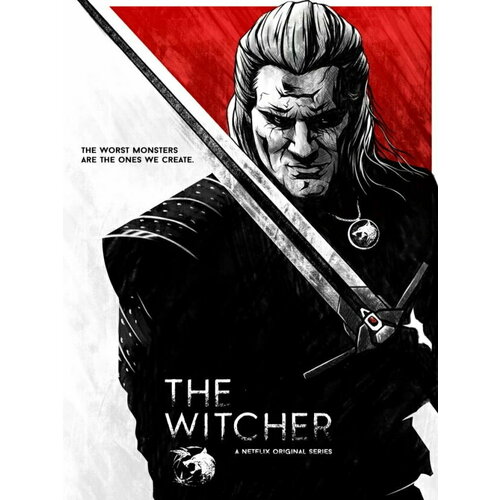 Плакат, постер на бумаге Witcher/Ведьмак/игровые/игра/компьютерные герои персонажи. Размер 21 х 30 см