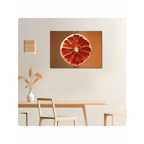 Картина на холсте с подрамником ломтик апельсина 30х40