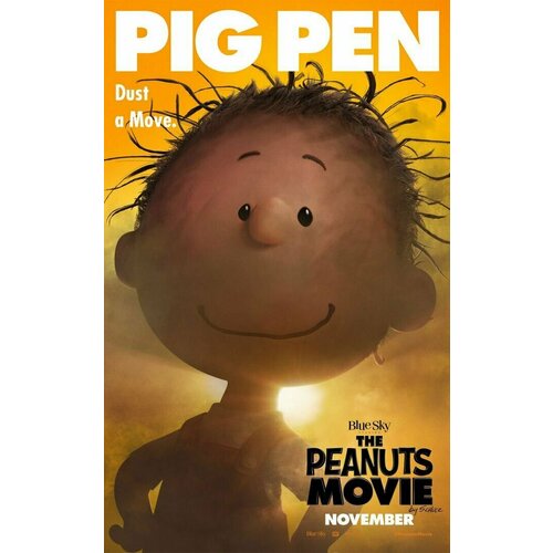 Плакат, постер на холсте The Peanuts movie/Мелочь пузатая/. Размер 21 х 30 см