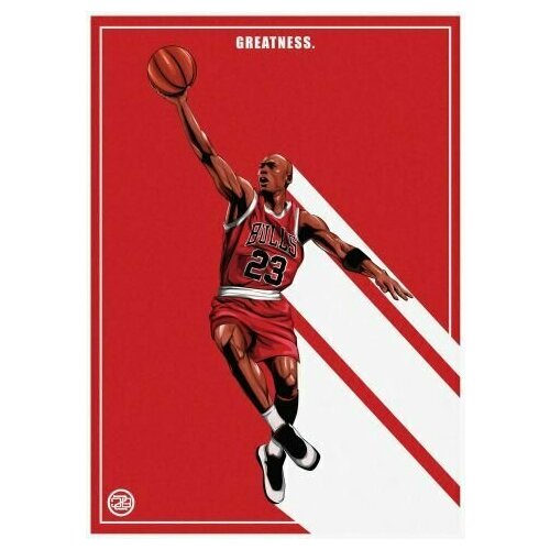 Плакат, постер на холсте Michael Jordan-Майкл Джордан. Размер 30 х 42 см