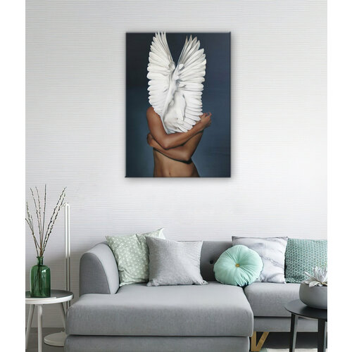 Картина/Картина на холсте/Картина на холсте для интерьера/Картина на стену/Картина в подарок для дома/- ангел с крыльями 20х30