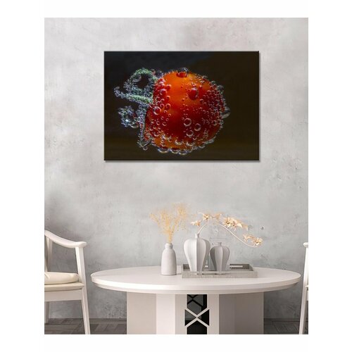 Картина на холсте с подрамником томат в воде 30х40