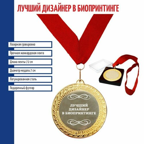 Подарки Сувенирная медаль "Лучший дизайнер в биопринтинге"