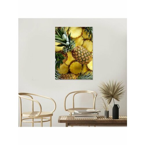 Картина на холсте с подрамником Спелые ананасы 50х70