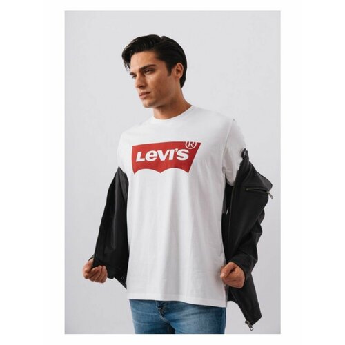 Футболка Levi's, размер XS, белый, красный