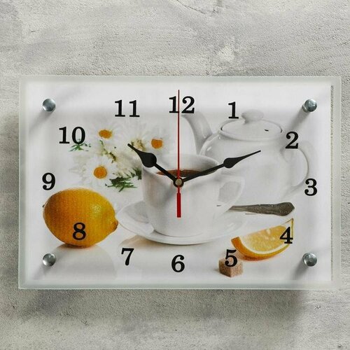Часы настенные, серия: Кухня, "Чайная церемония и лимон", 20х30 см (комплект из 3 шт)