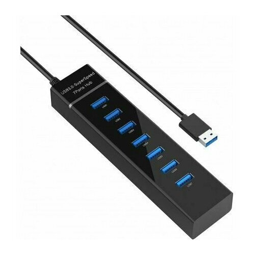 Разветвитель 7-port Hub, USB хаб + БП