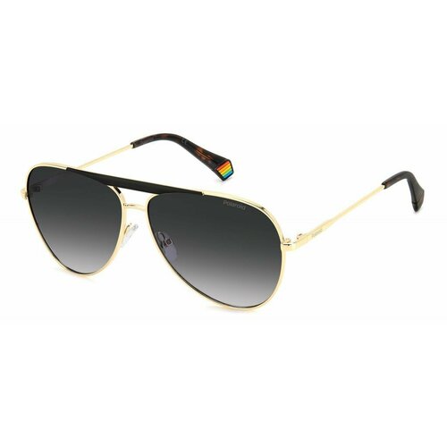 Солнцезащитные очки Polaroid, золотой, черный