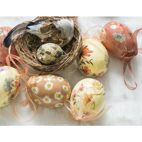 Декоративные пасхальные яйца услада для души, подарочный набор, 7.5 см (упаковка 6 шт.), Kaemingk 805870