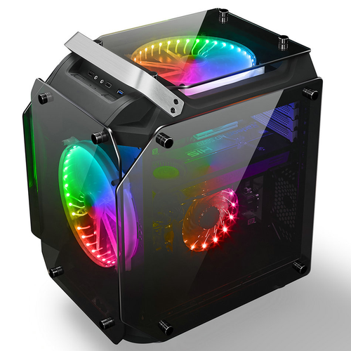 Кулер охлаждение MyPads MX-6 для процессора Intel/ AMD для компьютера настольного с подсветкой RGB120 RGB