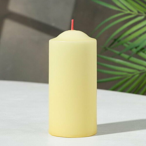 Свеча-столбик ароматизированная, 12х5.6 см, Ваниль