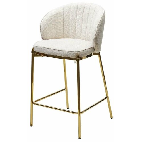 Полубарный стул М-City Wendy (1 шт. в упаковке) TRF-11 светло-бежевый, ткань / золотой каркас