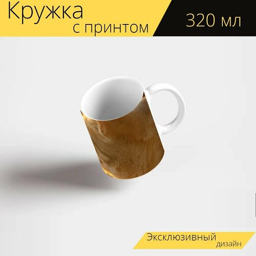 Кружка с рисунком, принтом "Кот, морда кошки, свет" 320 мл.