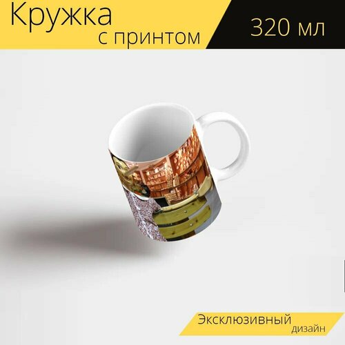 Кружка с рисунком, принтом "Буратино, фигурка, деревянный" 320 мл.