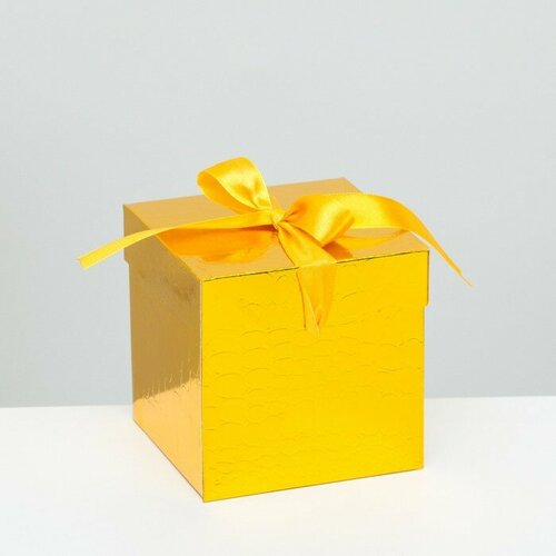 Коробка Самосборная золото 10х10х10 см 12 шт