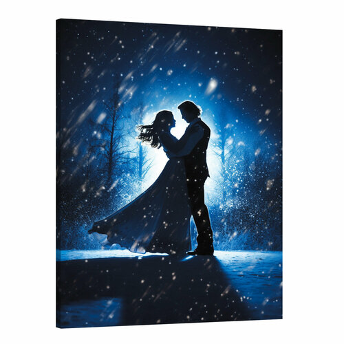 Интерьерная картина 50х70 "Снежное танго"