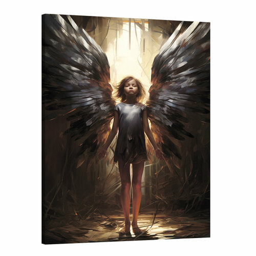 Интерьерная картина 50х70 "Девочка ангел"