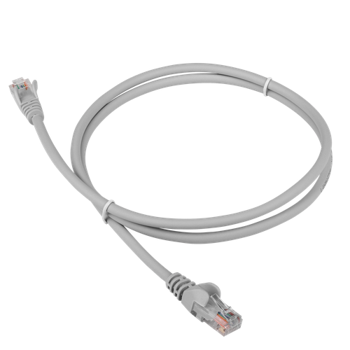 Патч-корд RJ45 - RJ45, 4 пары, UTP, категория 6, 0.5 м, серый, LSZH, LANMASTER LAN-PC45/U6-0.5-GY