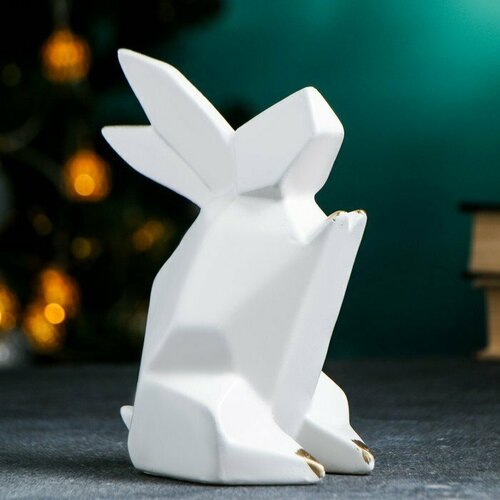 Копилка "Заяц оригами" белый, 18 х13х10см (комплект из 4 шт)