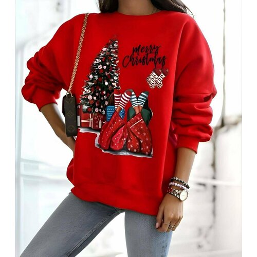 Пуловер Only you, размер XL, красный