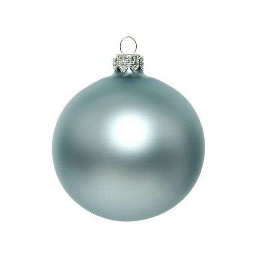 Елочный шар ROYAL CLASSIC стеклянный, матовый, цвет: misty blue, 150 мм, Kaemingk 115326