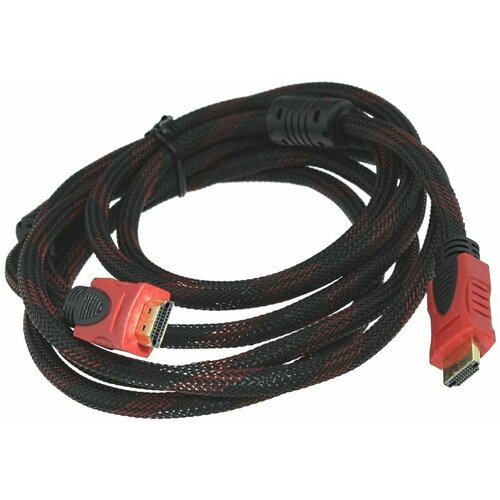 Кабель соединительный аудио-видео PREMIER 5-813R, HDMI (m) - HDMI (m) , ver 1.4, 5м, ф/фильтр, черный/красный [5-813r 5.0]