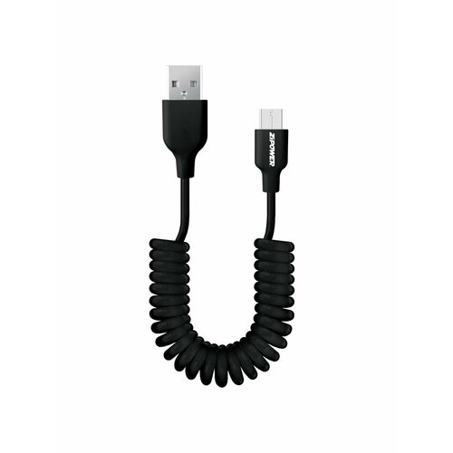 Zipower Спиральный кабель USB - MICRO USB PM6735 / 1м.