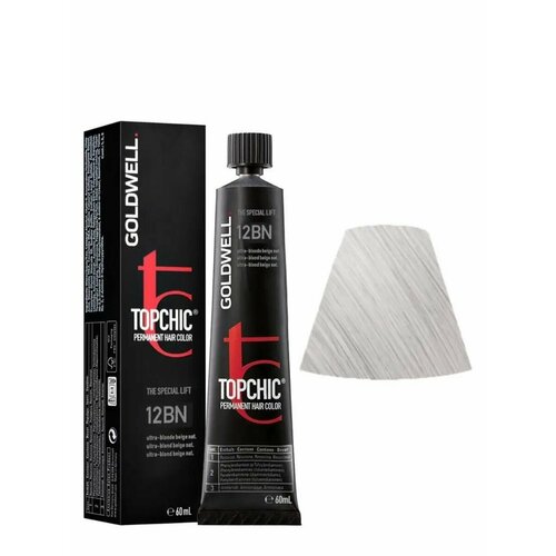 Goldwell TOPCHIC TUBA 12-BN, Cтойкая крем-краска для волос, Натуральный бежевый блондин, 60 мл