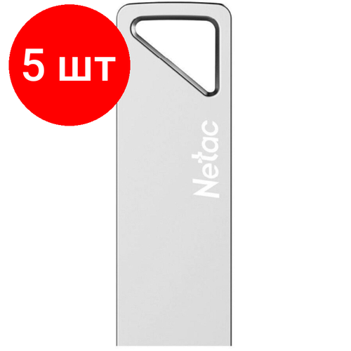 Комплект 5 штук, Флеш-память Netac USB Drive U326 USB2.0 64GB, retail version