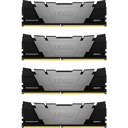 Оперативная память 64Gb DDR4 3600MHz Kingston Fury Renegade (4x16Gb KIT) (KF436C16RB12K4/64)