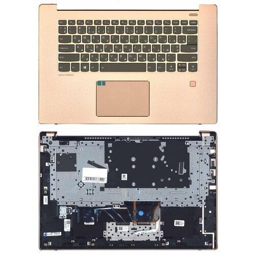 Клавиатура для ноутбука Lenovo Ideapad 530S-15IKB топкейс золотой