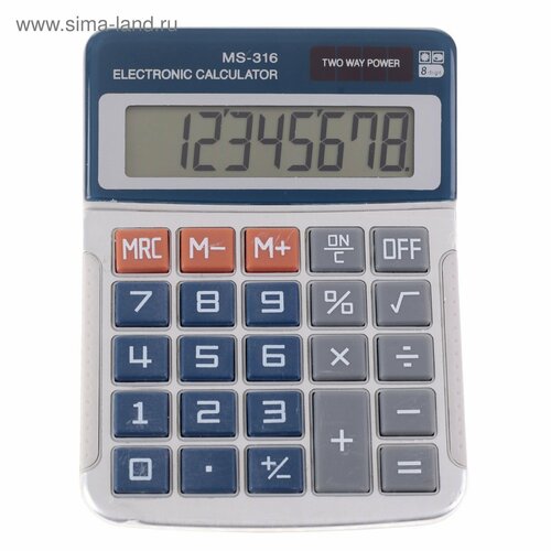 Калькулятор настольный, 8 - разрядный, MS - 316, двойное питание
