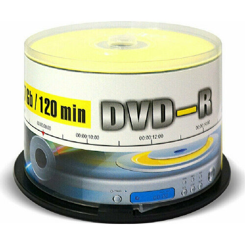 DVD-R Носители информации DVD-R, 16x, Mirex, Cake/50, UL130003A1B