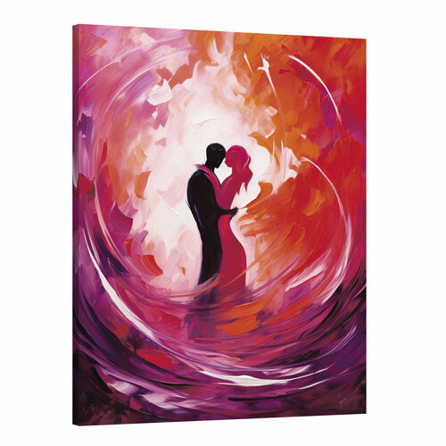 Интерьерная картина 50х70 "Любовь в красках"