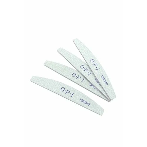Пилки для ногтей OPI 100/180 полумесяц, 50 шт./ Пилки для маникюра и педикюра/Набор для маникюра