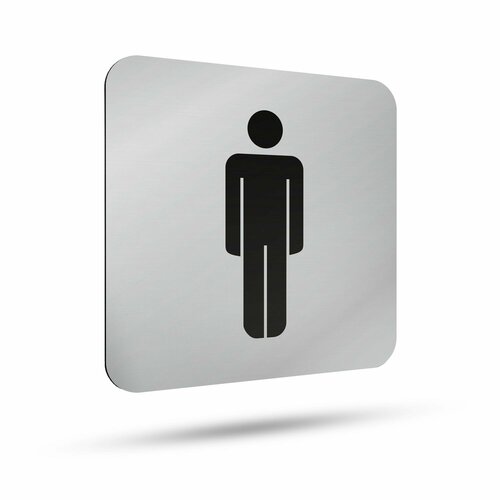 Табличка на дверь самоклеющаяся туалет мужской