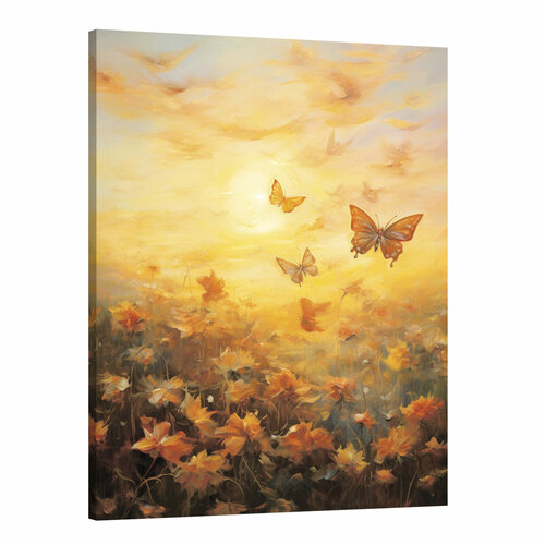 Интерьерная картина 50х70 "Коллекция бабочек"