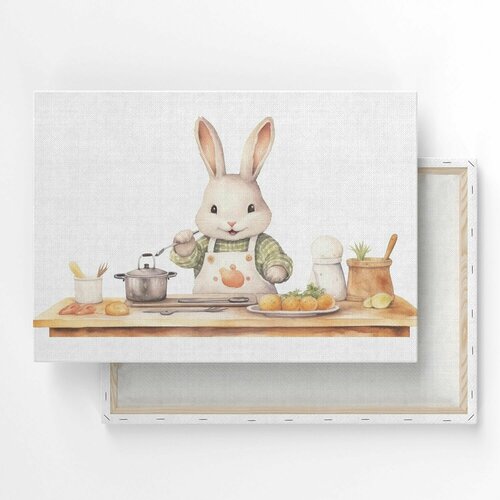 Картина на холсте, репродукция / Семья кроликов / Размер 30 x 40 см