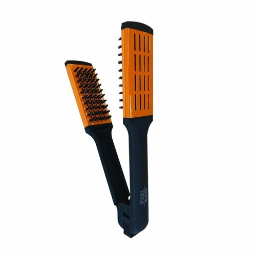 Расческа зажимная Keratin Tools оранжевая для кератинового выпрямления волос, ботокса , укладки