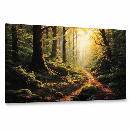 Интерьерная картина 100х60 "Солнечный лес"