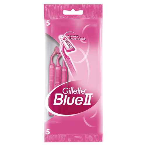 Станок для бритья женский одноразовый GILLETTE Blue II, 5шт