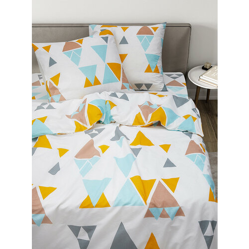 Комплект постельного белья Feresa 2х спальный, Бязь, наволочки 70x70, геометрия