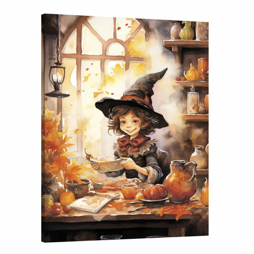 Интерьерная картина 50х70 "Маленькая ведьма"