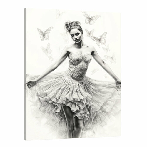 Интерьерная картина 50х70 "Бабочки в танце"